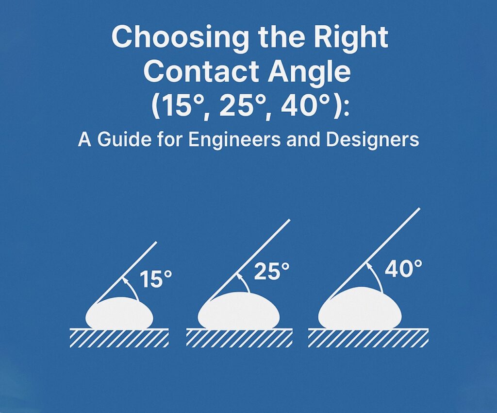 Choosing the Right Contact Angle (15°, 25°, 40°): A Guide for Engineers ...